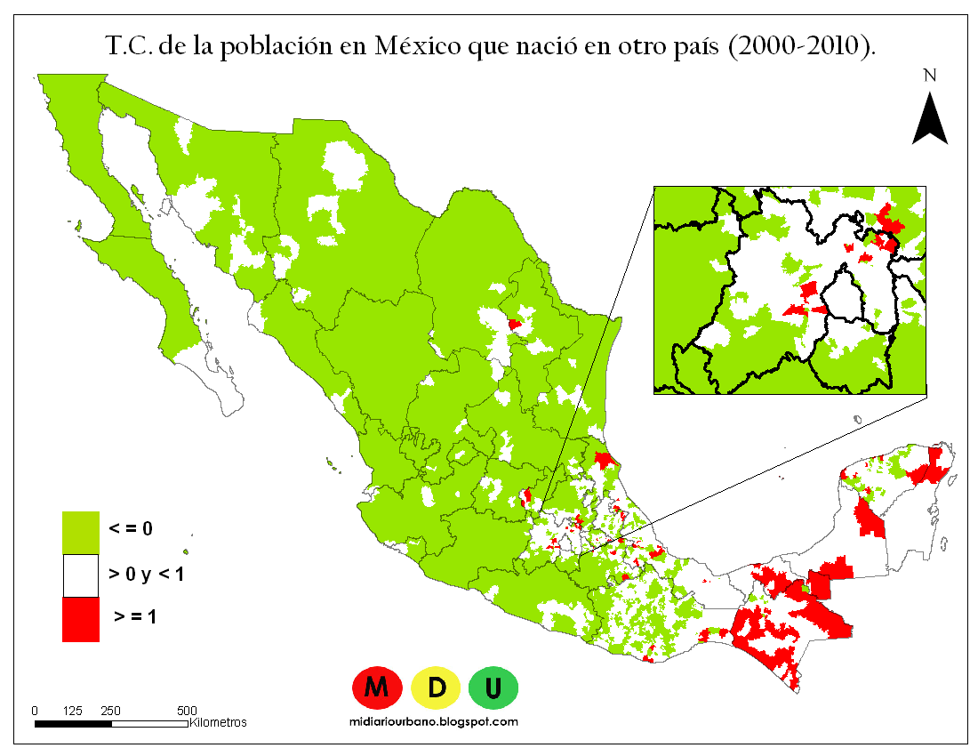 Mi Diario Urbano: Crecimiento poblacional en México 2000-2010 a nivel ...
