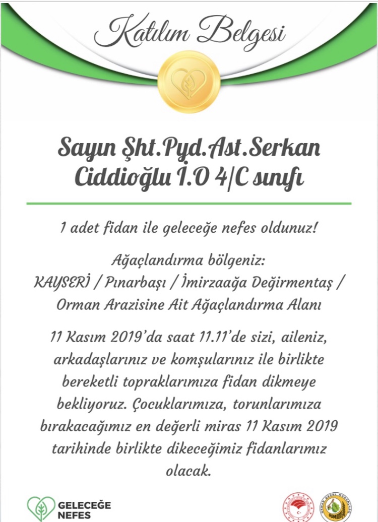 KİTAPSEVERLER 2: Fidan Sahiplenme Etkinliği (Geleceğe bir nefes kampanyası)