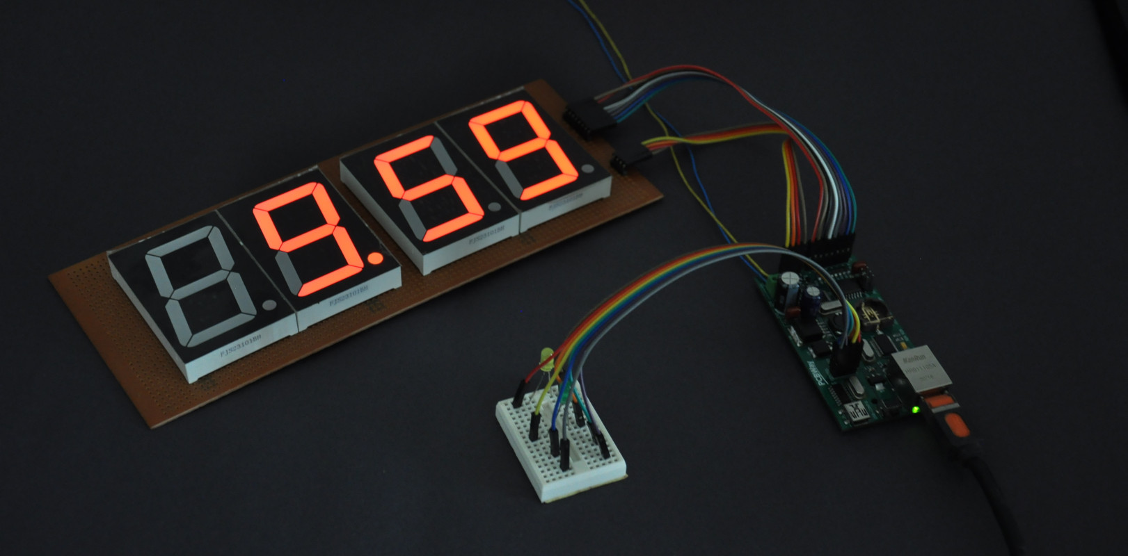 NTP based digital clock panel driver