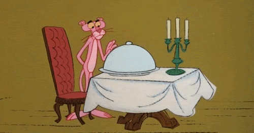 La Pantera Rosa GIF: El súper desayuno de la pantera rosa