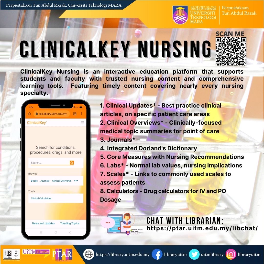 Discover our eResources Clinical Key for Nursing - Perpustakaan UiTM