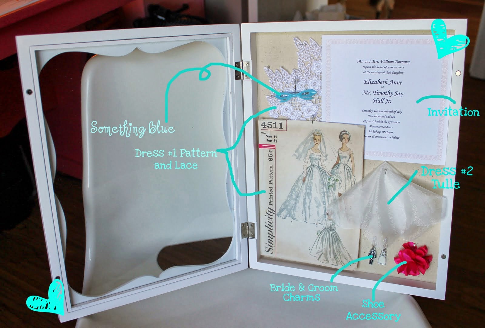 Hems and Haws: Wedding Shadow Box