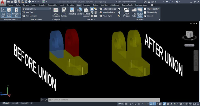 ABOUT UNION COMMAND IN AUTOCAD 3D 2020 WITH PROPERD DEFINITION | ER ...