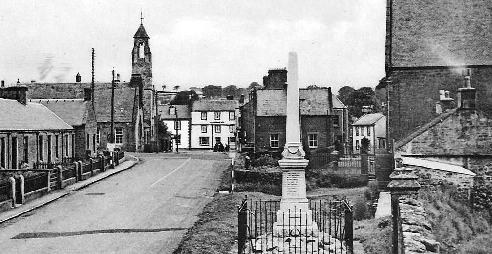 Tour Scotland: Old Photograph War Memorial Ecclefechan Scotland