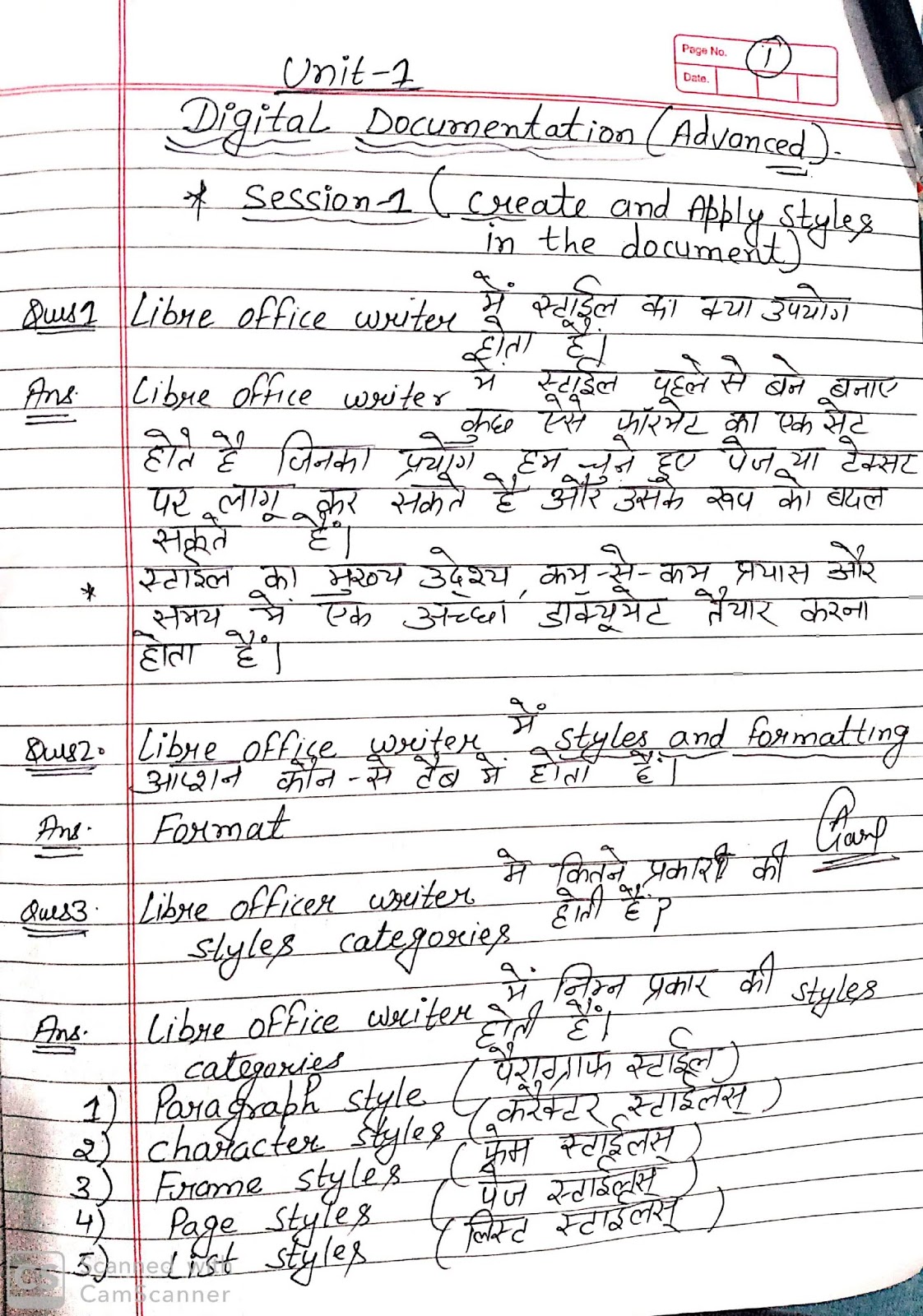 Libre Office Writer | Class 10th | Digital Documentation Notes