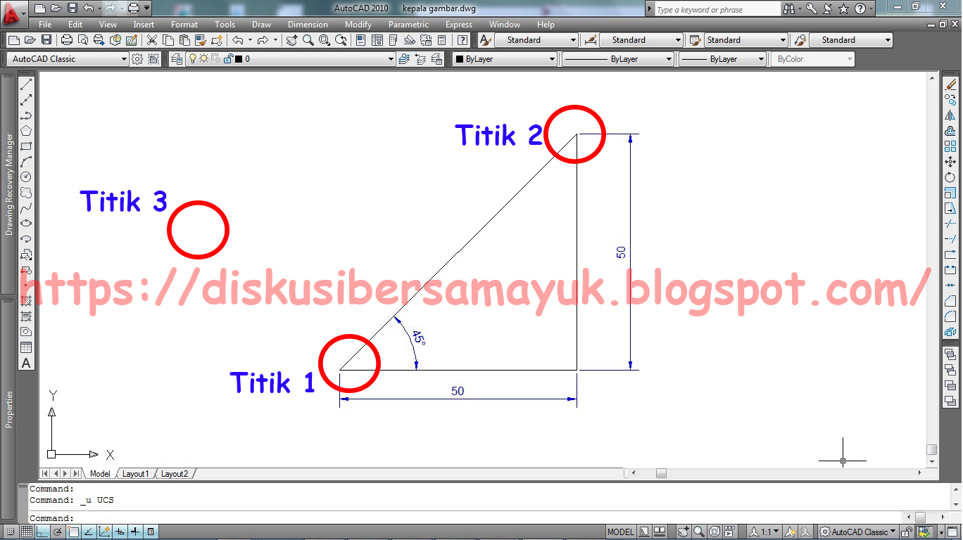 Koordinat Pada AutoCAD