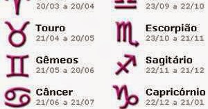 Vício dos signos: Data dos dias do mês de cada signo