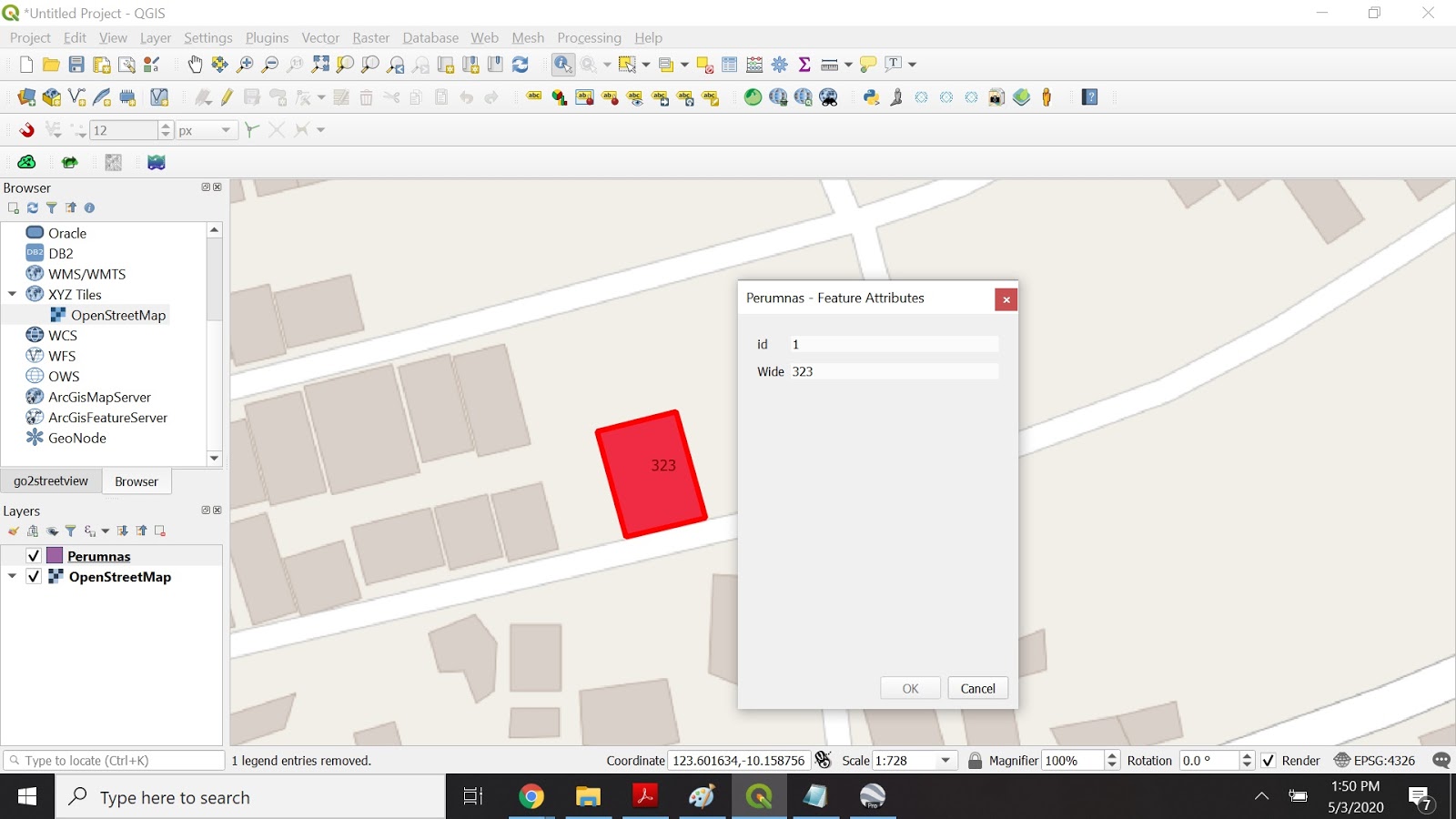 Create a New Polygon and Show Polygon Size in QGIS