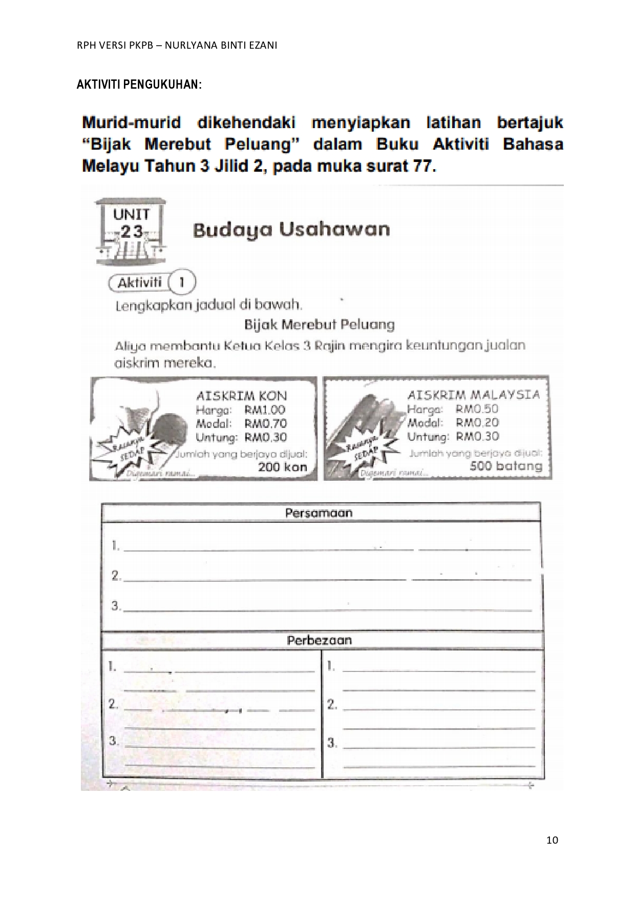 Nurlyana Ezani : PENULISAN RPH IPG VERSI BDR