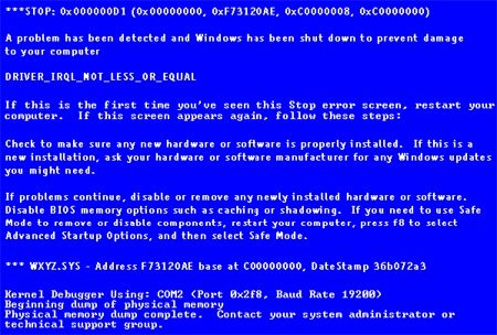 Cara Mencegah Blue Screen Pada PC windows - Softnet27 Indonesia