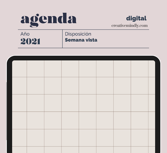 Creative Mindly: Agendas digitales, editables e imprimibles 2020 2021
