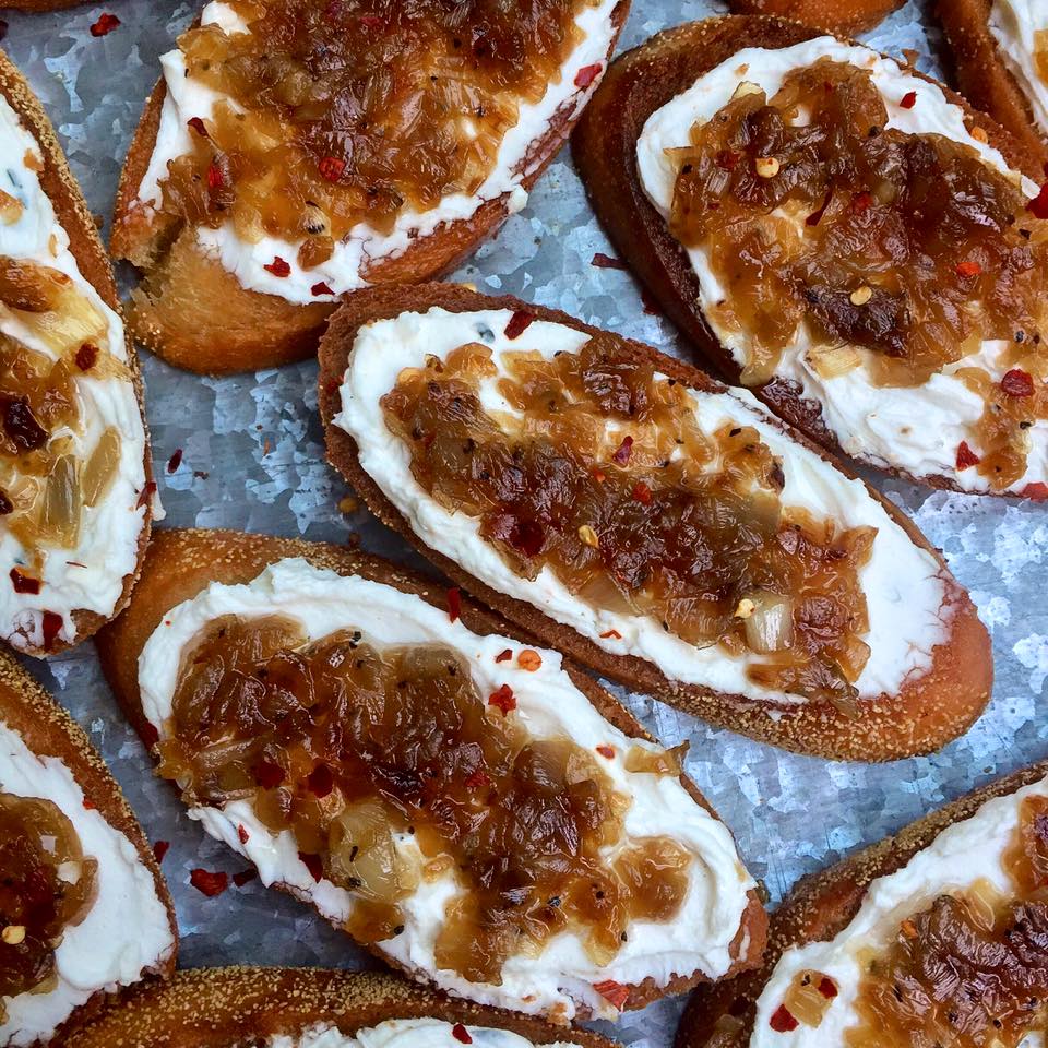 Haute + Heirloom: Autumn Fuji Apple Crostini with Whipped Herbed Goat ...