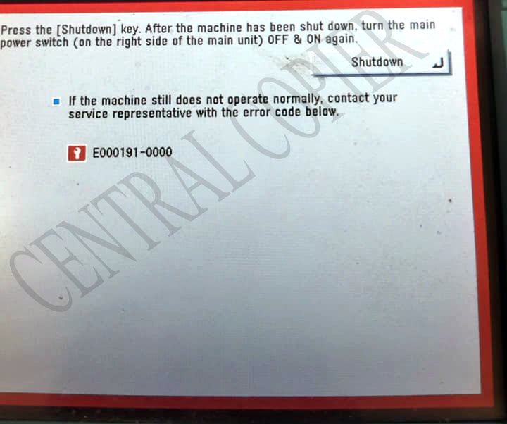 Solusi Untuk Mengatasi Error E000191-0000 Mesin Fotocopy Canon iR ...