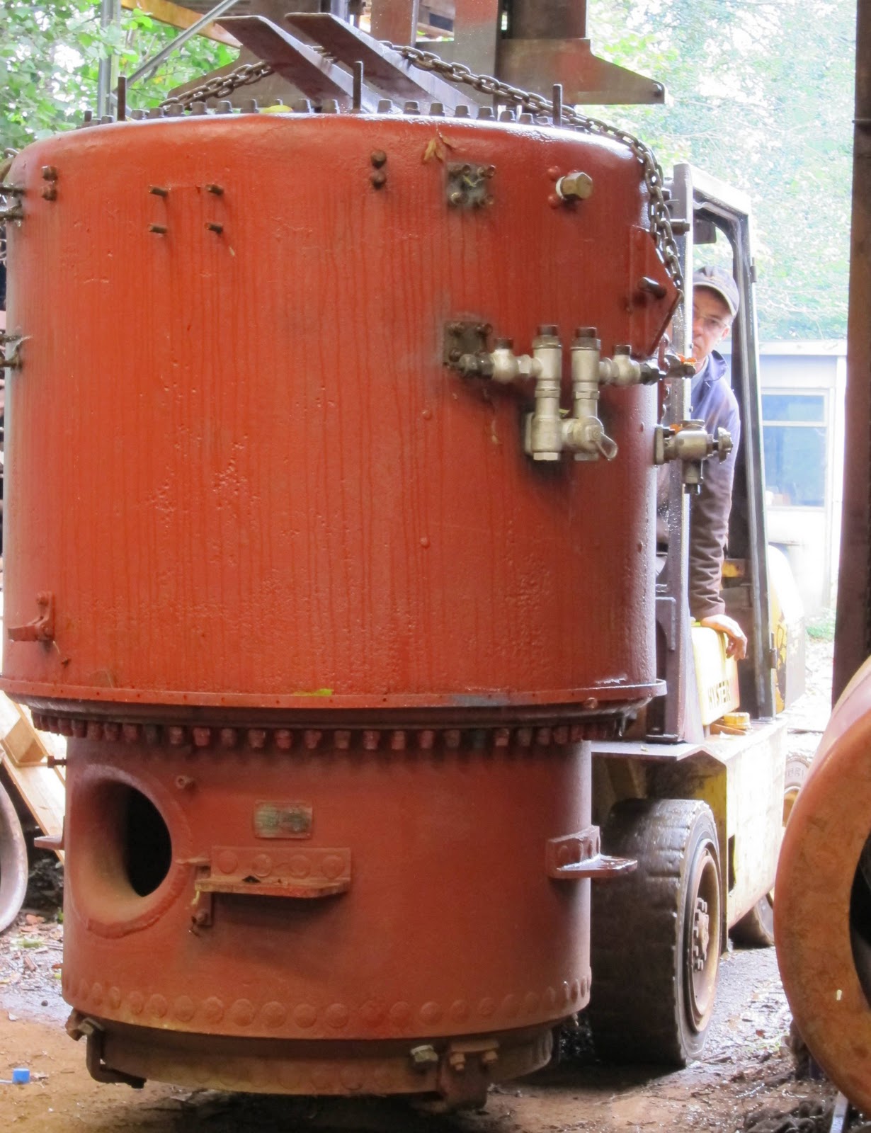 Sentinel Steam Loco 7109: Boiler Lagged and Cladded