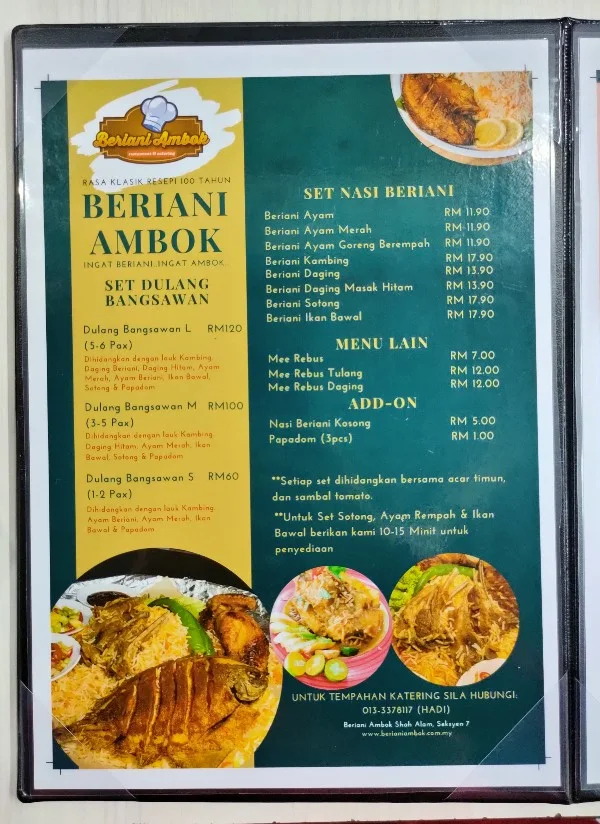 Lunch briyani di Beriani Ambok Seksyen 7 Shah Alam Selangor