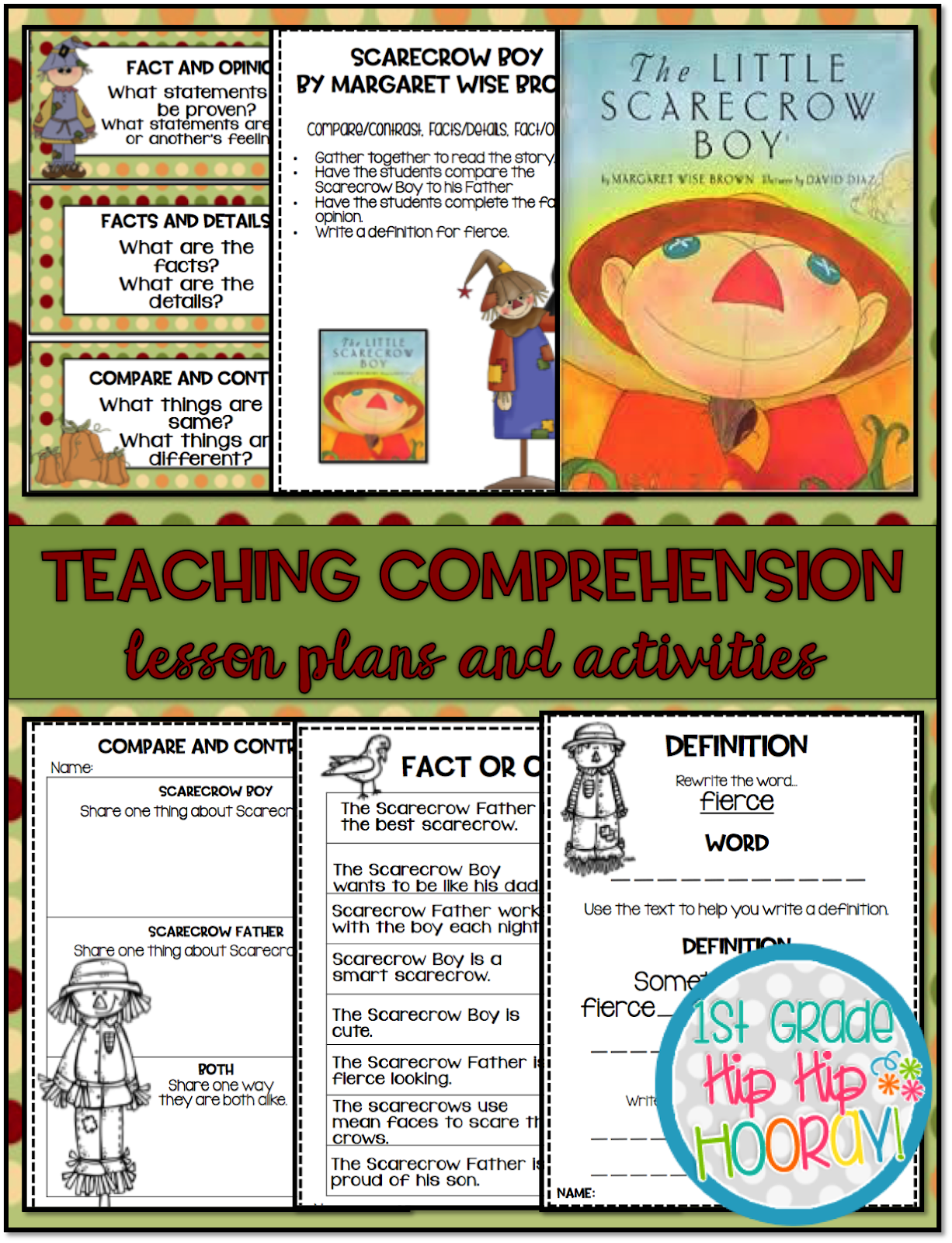 1st Grade Hip Hip Hooray!: Teaching Comprehension with October ...