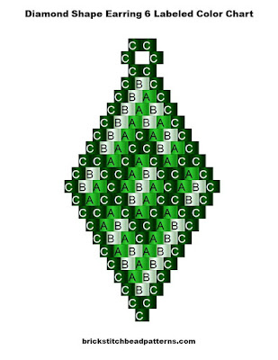 Brick Stitch Bead Patterns Journal: No. 6 Free Diamond Shape Earring ...