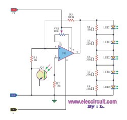 IC 741 based Bar graph light meter - Electronic Circuit Collection