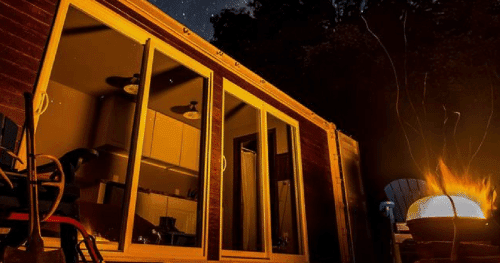 20′ open side shipping container cabin ~ Container homes plans