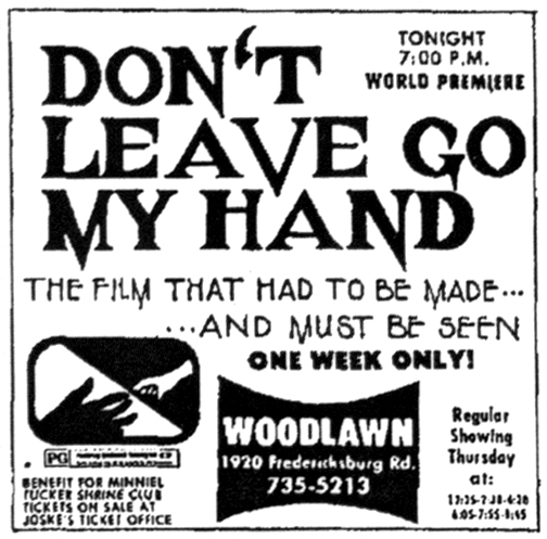 TEMPLE OF SCHLOCK: Movie Ad of the Week: DON'T LEAVE GO MY HAND (1974)