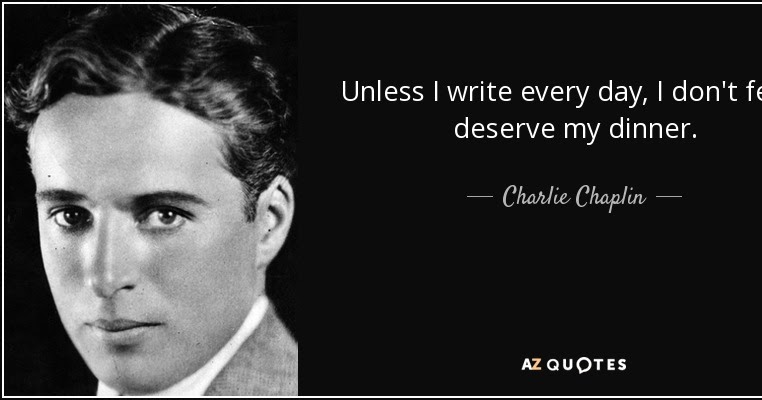 Jack Kost: Charlie Chaplin, on writing: