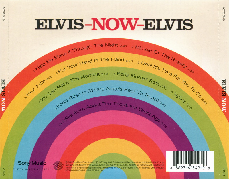 ENTRE MUSICA: ELVIS PRESLEY - Elvis Now (1972)