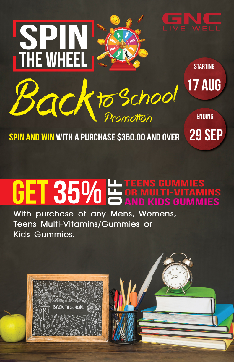 Online Portfolio: AP Scott T'dad Ltd - GNC - In-store Back2School PROMO ...