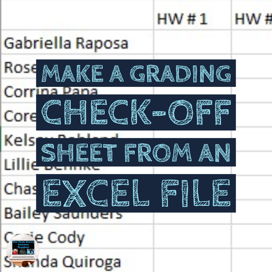 The Tech Savvy Science Teacher: How to make a grading check-off sheet ...