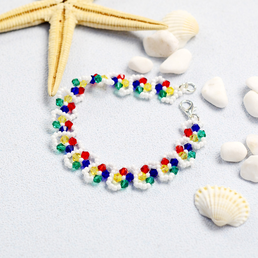 PandaHall Tutorial on Crystal Seed Beads Bracelet