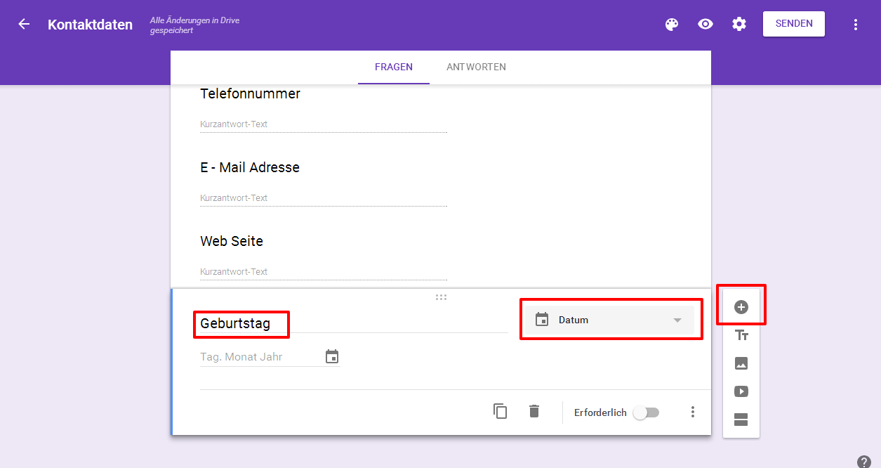 Franky`s Blog: Kontaktdaten mit Google Formular