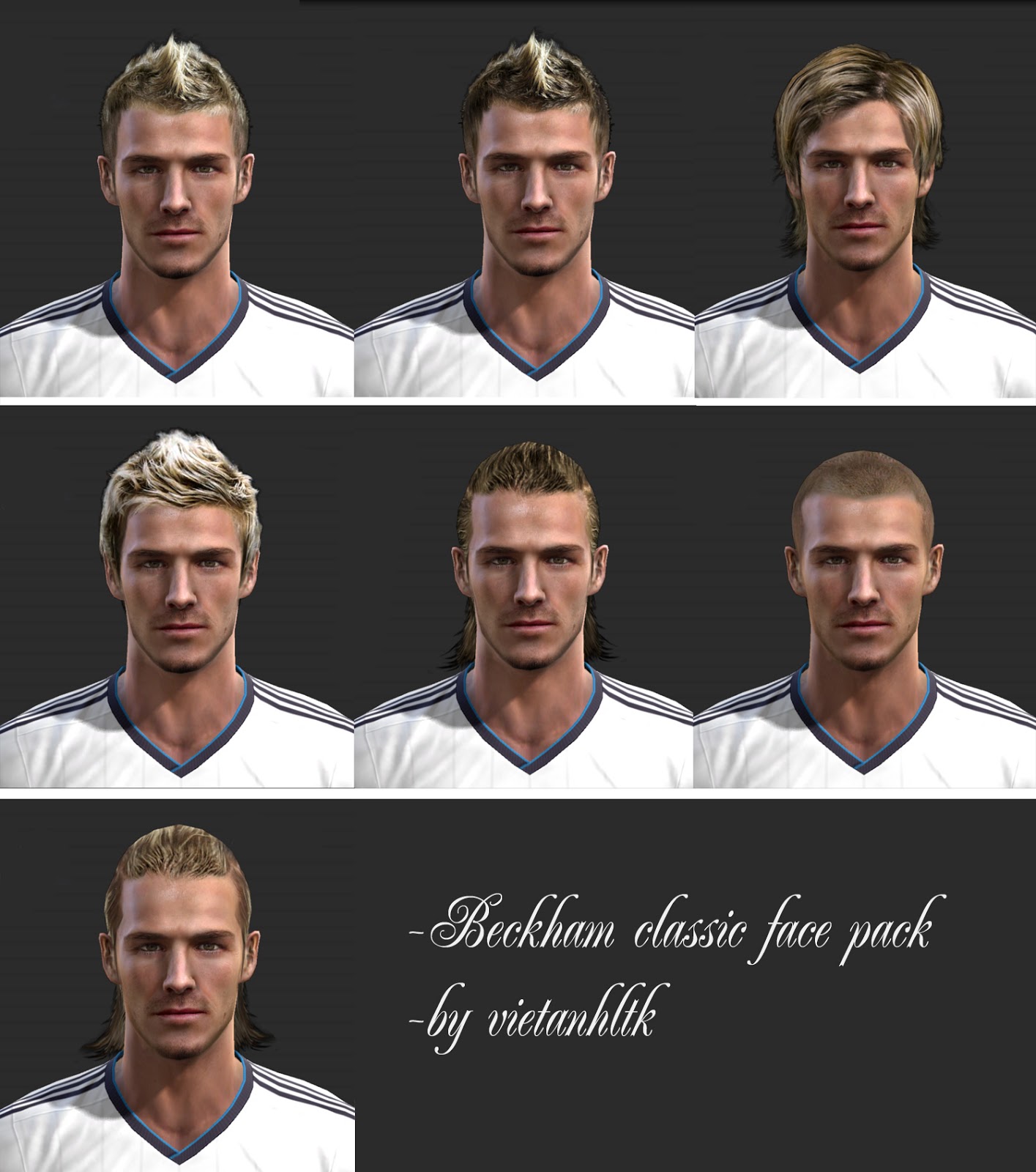 pes-modif: David Beckham Classic Facepack by Vietanhltk
