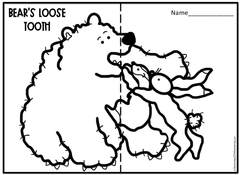 BEAR'S LOOSE TOOTH BOOK CRAFT ~ Book Units by Lynn