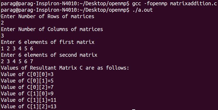 Computer Revolution Openmp Program For Matrix Addition