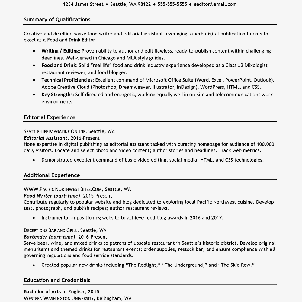Part Time Job Resume Sample ~ Resume Letter