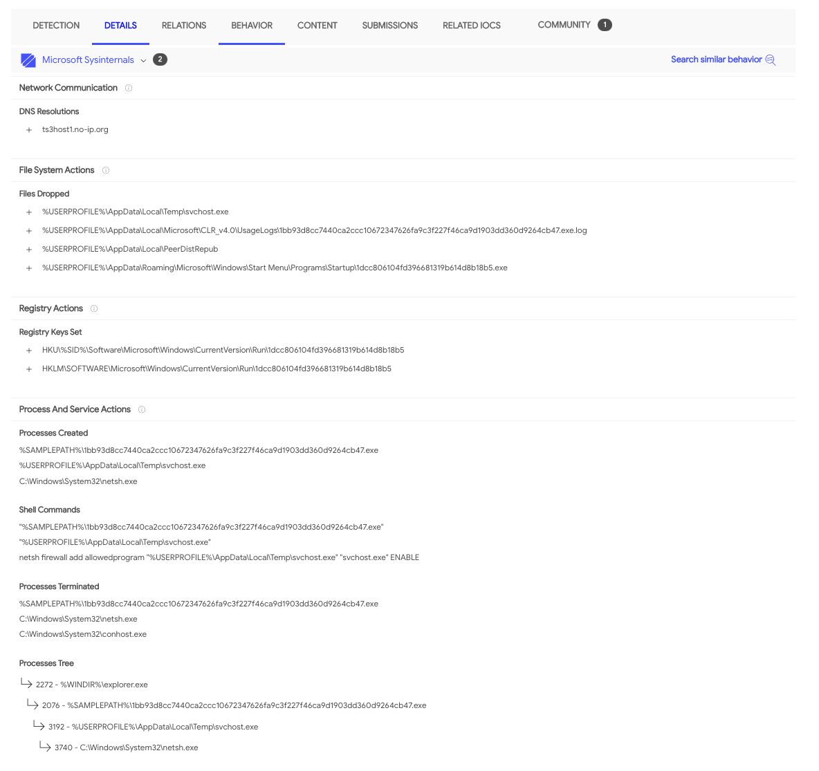 VirusTotal Multisandbox += Microsoft Sysinternals ~ VirusTotal Blog