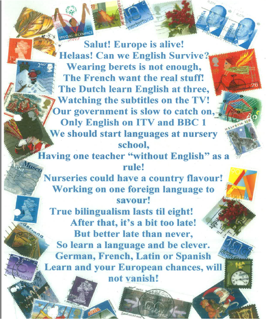 MFL Tomlinscote: Eurpean Day of Languages 2013 - Poem-Poster Competition