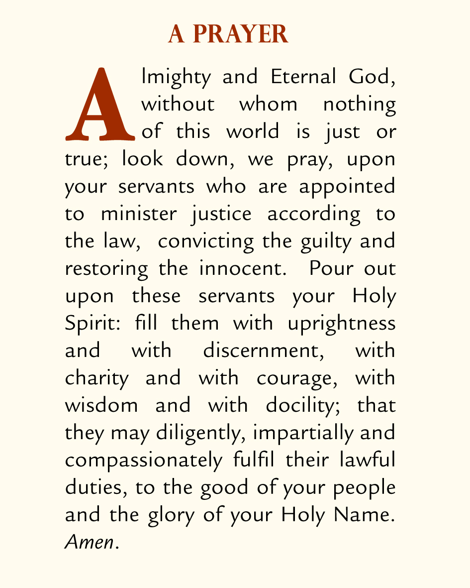 The Saint Bede Studio Blog: A Prayer for the Administrators of Justice