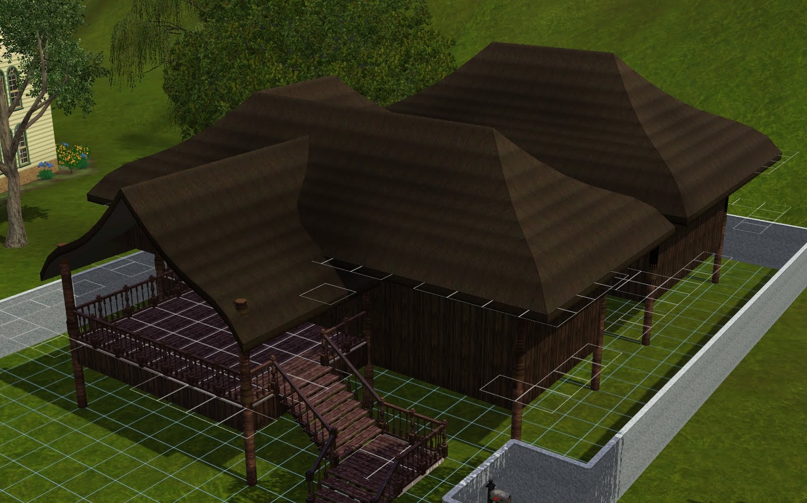 My Sims 3 Blog: Thatched Roof Set by Porphyria