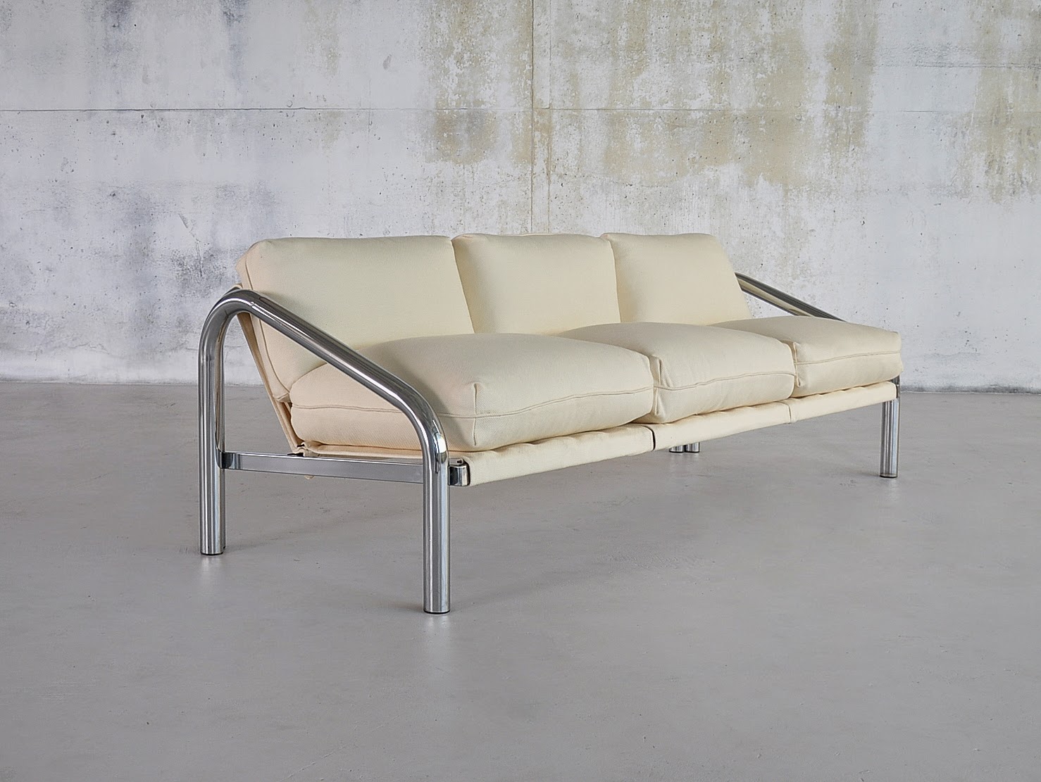 SELECT MODERN: Mid Century Modern Chrome Sofa or Couch