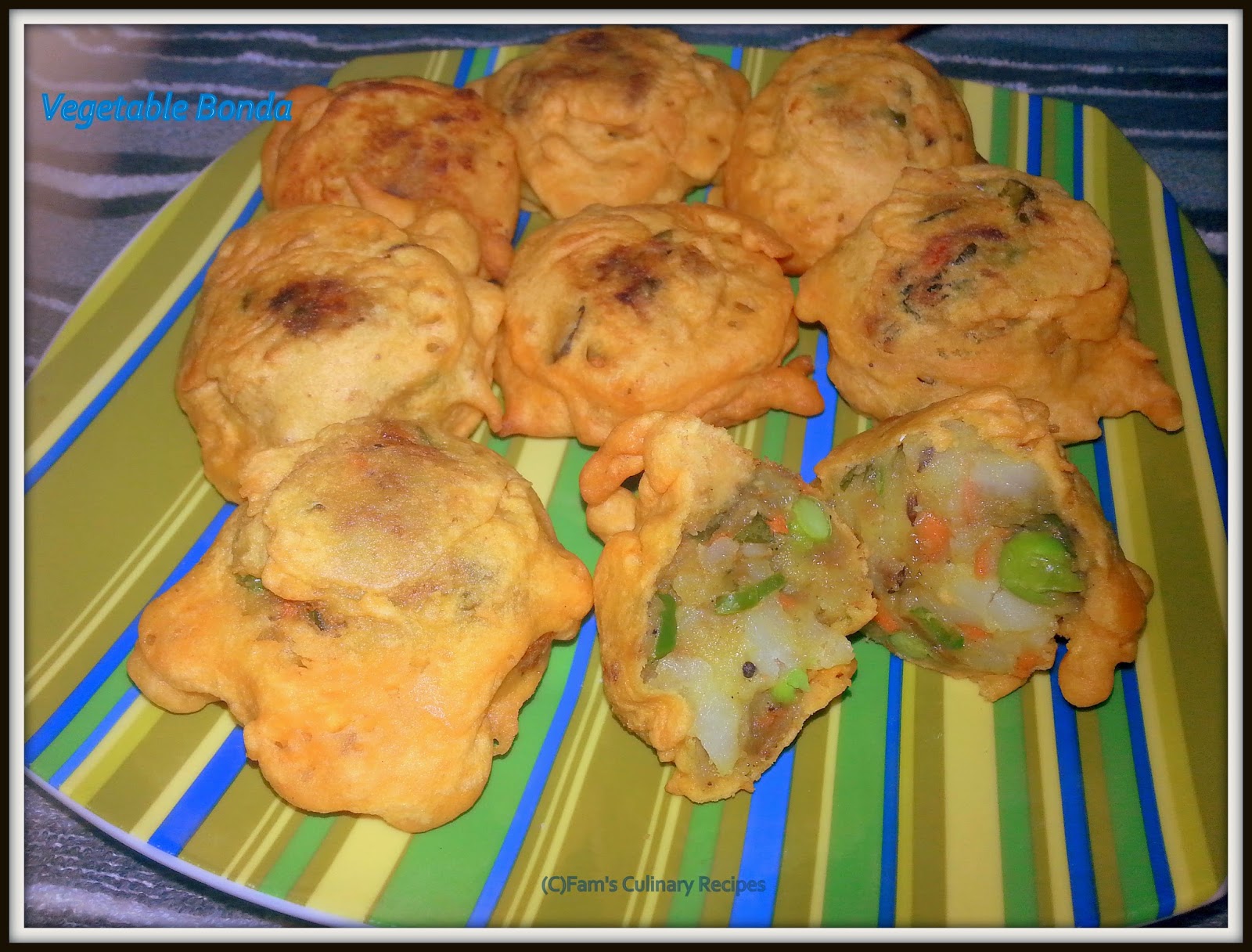 Fam's Culinary Recipes: Vegetable Bonda - Mashed Potato and Vegetable ...