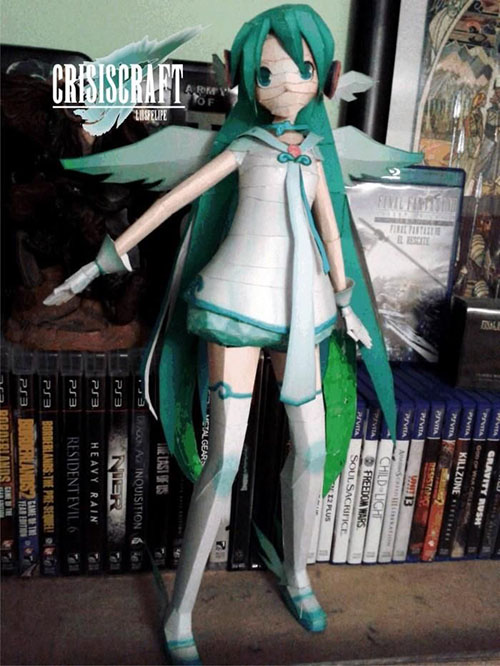 Vocaloid: Electric Angel Hatsune Miku Paper Model | Paperized Crafts