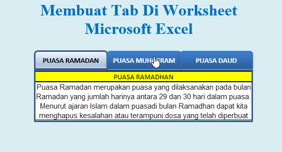 TUTORIAL CARA MEMBUAT TAB DI WORKSHEET MICROSOFT EXCEL | TUTORIAL EXCEL ...