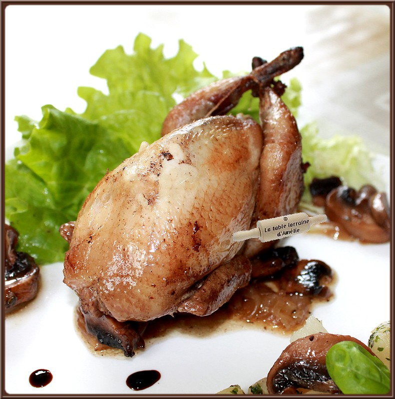 LA TABLE LORRAINE D'AMELIE: Cailles fermières farcies aux champignons ...