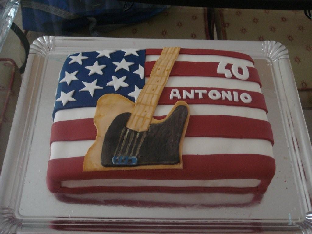 Tarta fondant tributo a Bruce Springsteen