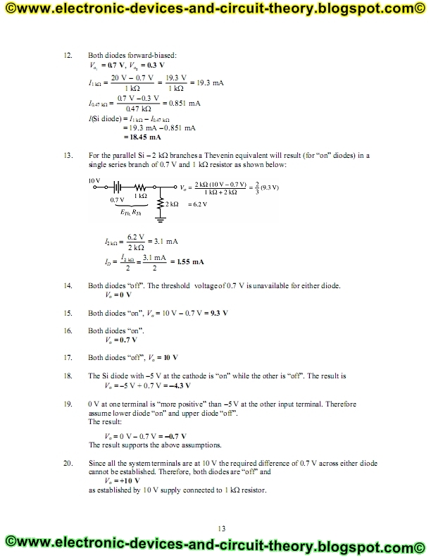 ELECTRONIC Devices AND Circuit theory Solution: Chapter 2 - Solution Of Numericals- Electronics ...