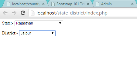 webrobo: state wise and district wise selection of india using php ...