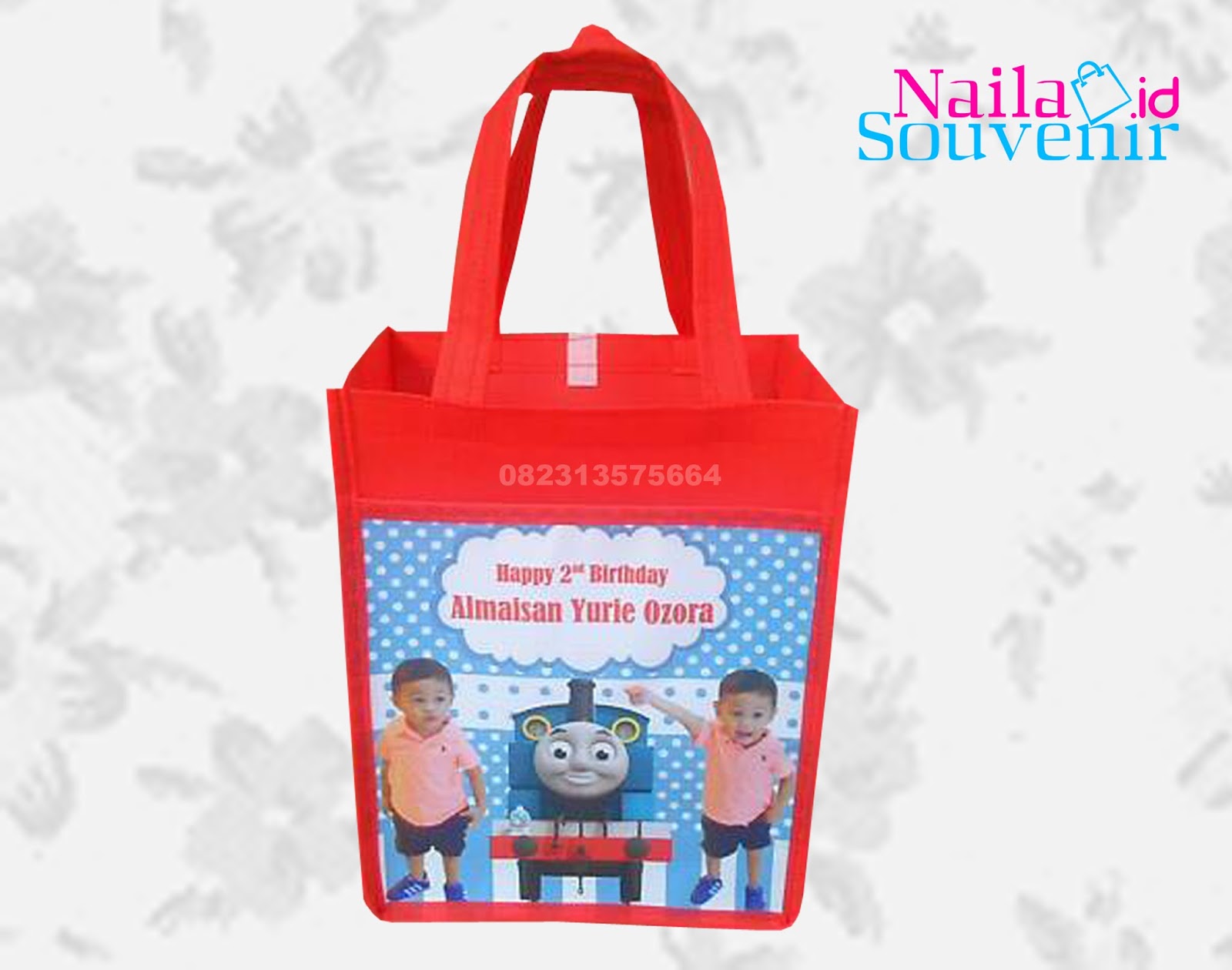 Tas Ultah Thomas and Friends Pakai Foto Anak - Naila Souvenir ID