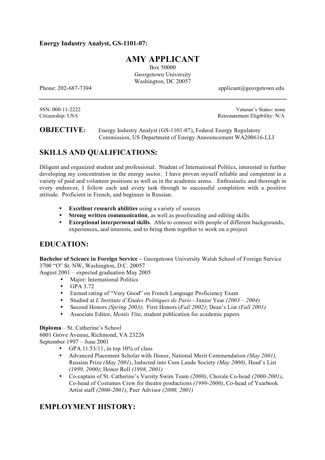 Federal Cover Letter Template ~ Resume Letter