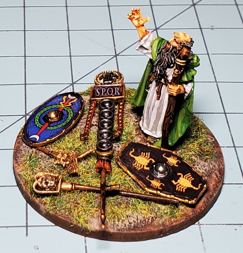 WAB Corner: Hail Caesar Objective Marker - Druid With Roman Spoils