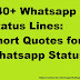140+ Whatsapp Status Lines – Short Quotes for Whatsapp Status - Osm ...